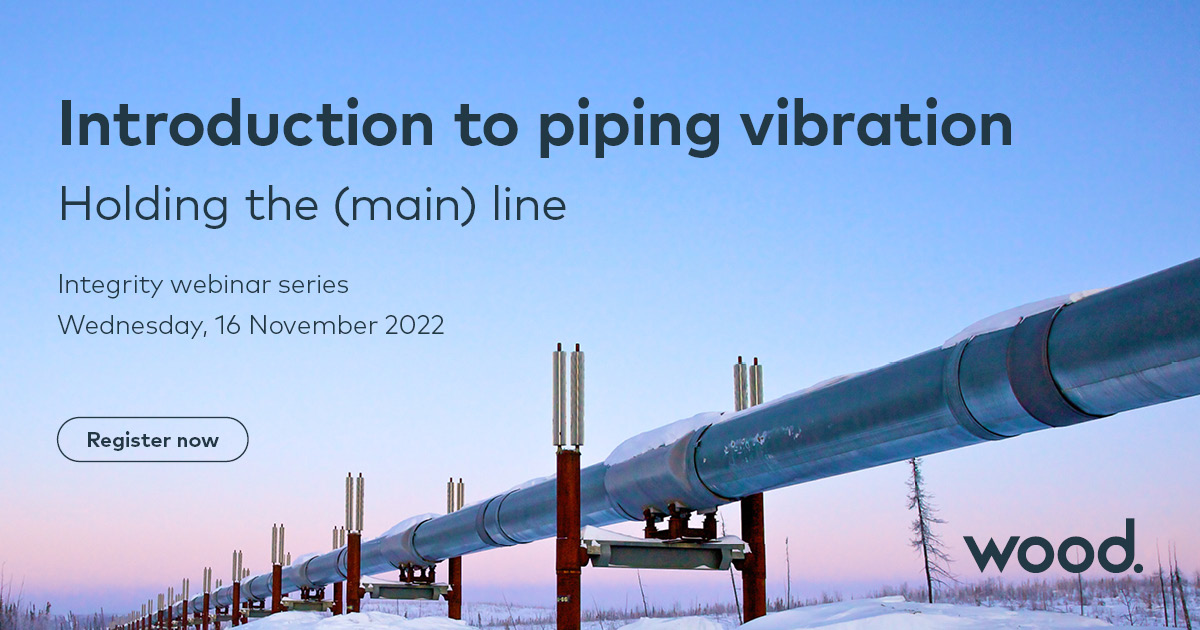 Introduction to piping vibration – holding the (main) line | Wood